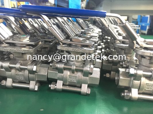 3pc stainless steel threaded ball valves for the new design stem packing supplier