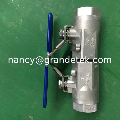 ISO 5211 Locking Handle 2pc Ball Valve Stainless Steel NPT Thread supplier