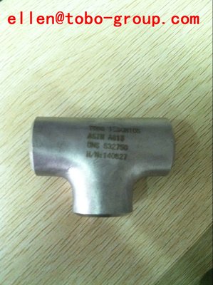 China uns s32750 super duplex steel tee supplier