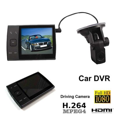 H.264 HD 1080P Car Blackbox DVR , Dual Camera Zoom lenses Vehicle DVR