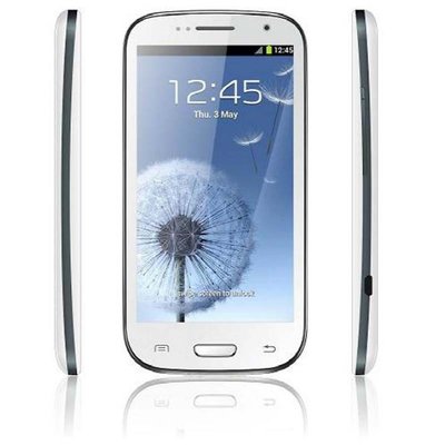 Black Dual Core 1GHz Touchpad Mobile Phones 4.7 inch Android 4.0