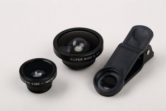 Black Optical Glass Smartphone Camera Lens Kit /  Mobile Phone Accessories