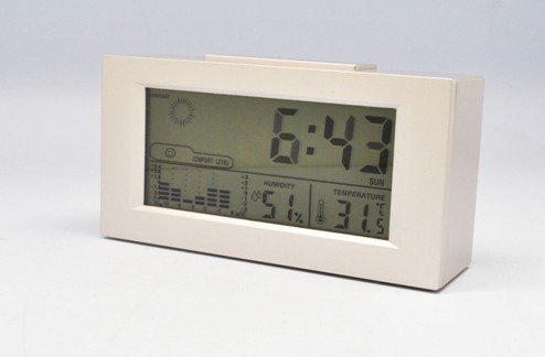 Electronic Desktop Calendar, Electronic LCD Digital 3 in 1 Hygrometer Thermometer Clock