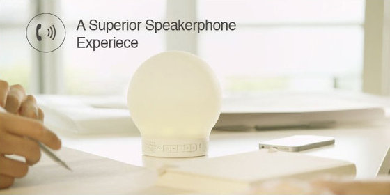 Creative Portable Outdoor Led Light Bulb Bluetooth Speaker Handsfree , APP Control