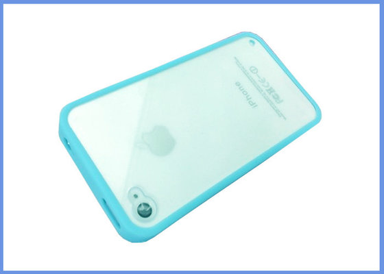 Custom Transparent Mobile Phone Case With Silicone Middle Frame For iPhone 4 / 5 / 5S / 5C