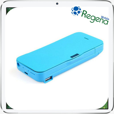 Mobile Phone Accessories 4200Mah Power Bank for Iphone 5S Charger Case with leather Cover