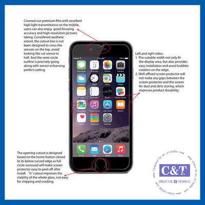 Cell Phone Screen Protector For Iphone 6 4.7 Inch
