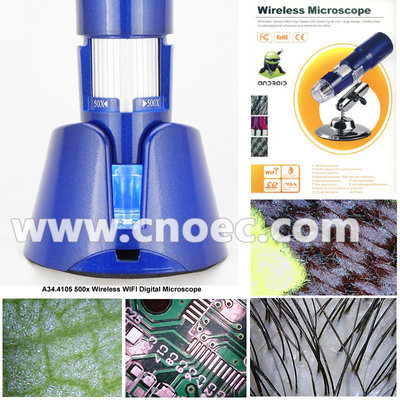 Blue Portable 200x Hand Held Digital Microscope With White Light LED A34.4105