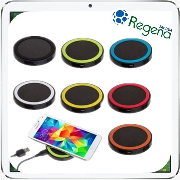 Black Mobile Phone Accessory  Wireless Charging Pad With Wireless Receiver And Usb Cable