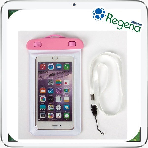 100% IPX 8 Standard Waterproof Cartoon Cell Phone ABS Case Bag With Strap