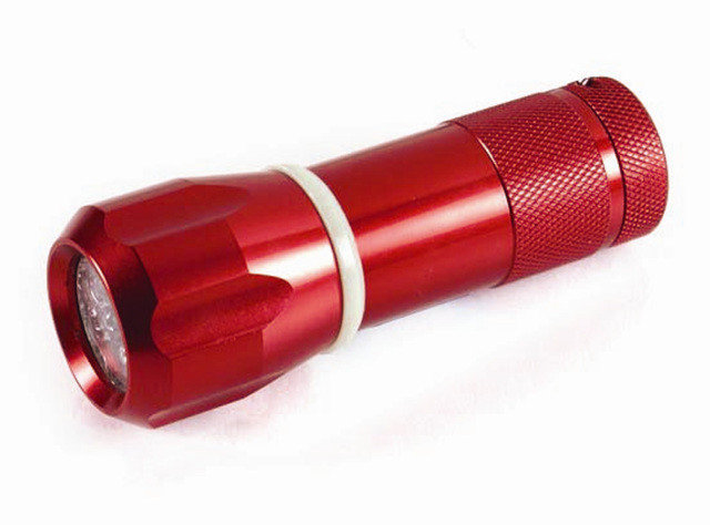 Super Bright Red Portable 9 LED 3 AAA Mini LED Flashlights ND90004