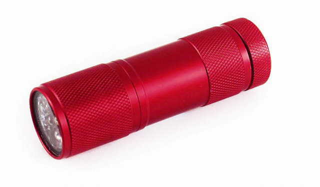 Red Outdoor 9 LED 3 AAA Mini LED Flashlights ND90001 for House