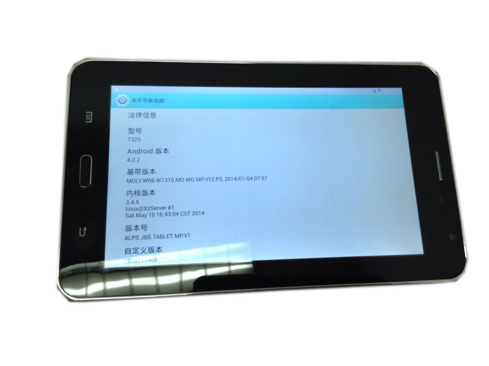 7 인치 터치패드 정제 PC 인조 인간 4.2.2 MTK8321 3G WCDMA 전화