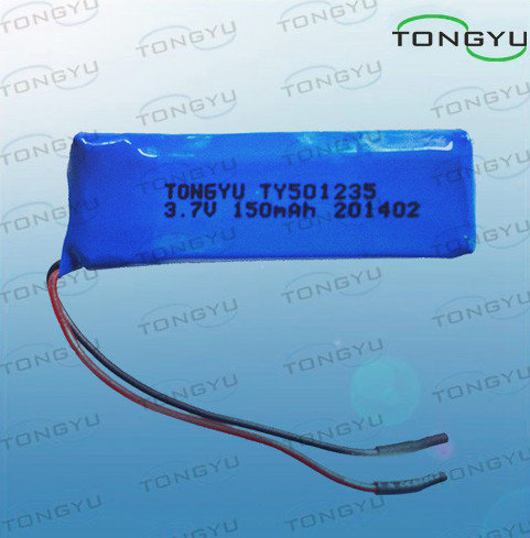501235 3.7V Lithium Polymer Battery 150mAh With PCM For Bluetooth Headsets