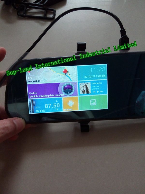 Android 4.0 GPS Car rear VIEW mirror monitor+DVR+Wifi+Map+Bluetooth Headset,best price