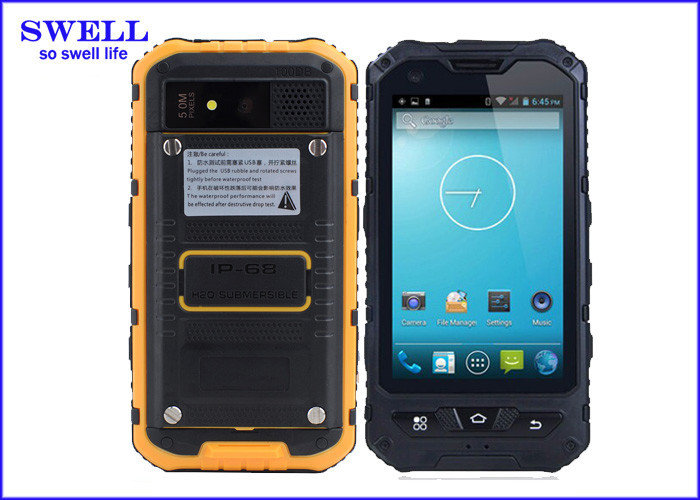 Android 4.2.2 schroffes IP67 Smartphone mit NXP544 gelbem Schwarzem NFC A8