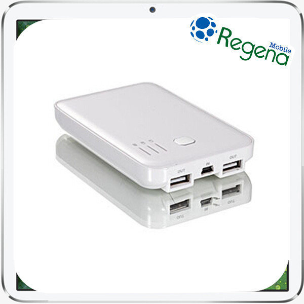 Environmental 5000Mah Small Dual USB Power Bank Cell Phone Accessory For Ipad / Iphone