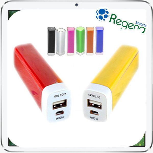 2600Mah Lipstick Cell Phone Accessories Portable Mobile Power Bank for Iphone / Samsung