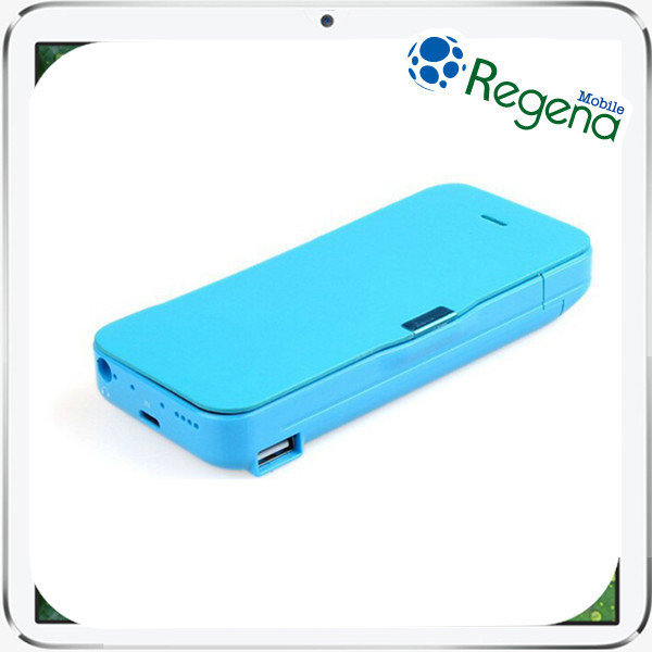 Mobile Phone Accessories 4200Mah Power Bank for Iphone 5S Charger Case with leather Cover