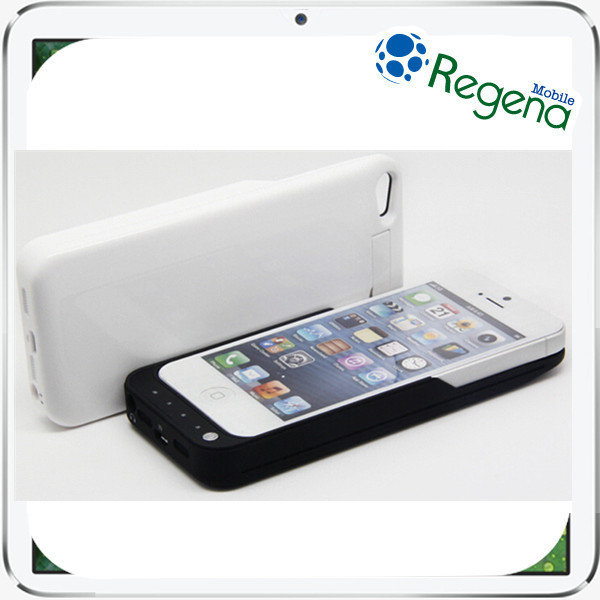 Portable Mobile Phone Accessories Battery Pack 4200mah for iphone 5 Charger Case With Stand