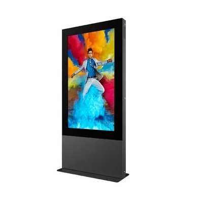 옥외 LCD 디지털 방식으로 Signage 간이 건축물을 IP65를 냉각하는 팬을 가진 서 있는 지면 49 인치