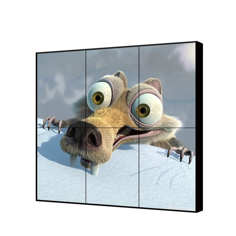 3.5mm 55 인치 이음새가 없는 LCD 영상 벽 다수 언어 시야각 178/178 도