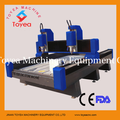Artificial stone cnc router machine with two heads TYE-1530-2