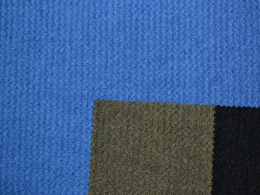 Blue Wool Blend Fabric for Clothes , 50% Wool 50% Polyester dm005