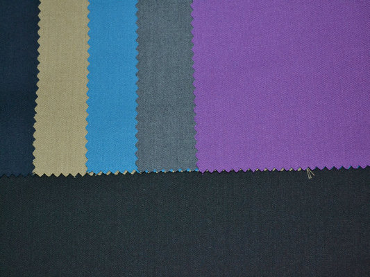 Beige Purple Blue TR Suiting Fabric 