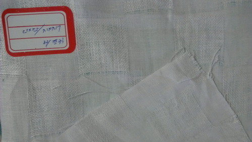 pure linen 101 white dobby woven flax dyed fabric