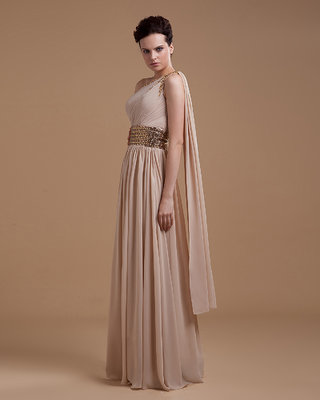 chic Sleeveless One Shoulder Evening Party Dresses for Girls