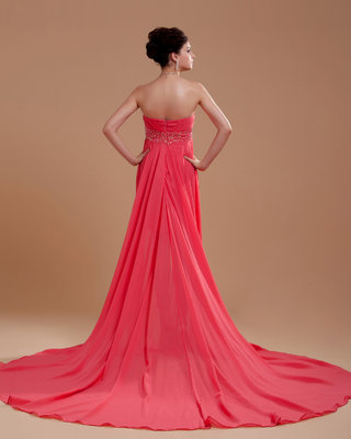 Beautiful Short Evening Party Dresses / Prom Dresses with long trains