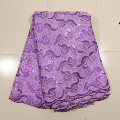 African Embroidery Peach Lace Fabric