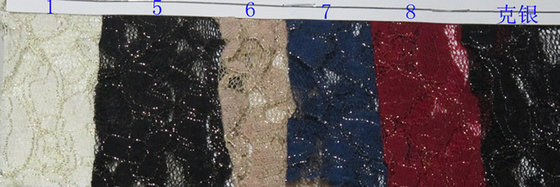 Eco-Friendly Metallic Lace Fabric Blue , Nylon Cotton Lace Fabric CY-LW0791
