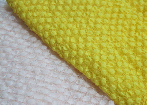 Water Soluble White Stretch Lace Fabric In Textile 125cm Width CY-LW0667