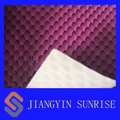 Scratch Resistant Bag Faux Leather Upholstery Fabric With Woven Backing
