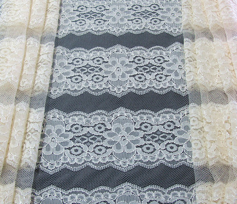 Eyelash Elastic Lace Fabric White / Flower Allover Lace Fabric CY-DK0036