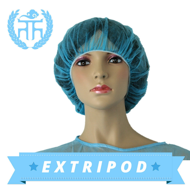 Non woven medical blue disposable mob cap