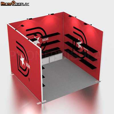 10ft Trade Show Exhibit Booths Advertising Promotion Vector Frame 3x3 Exhibition Booth