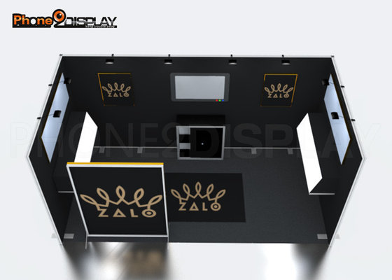 Cabine modulaire de salon commercial de 20×10 pi, conception faite sur commande de support d'exposition pour la publicité