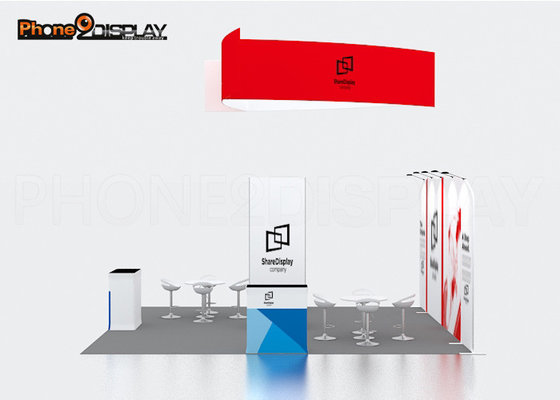 conception en aluminium de présentoir du salon commercial 6X6 d'équipement fait sur commande de cabine pour l'expo