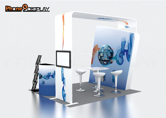 Affichage 3x3 standard de la cabine 10ft d'exposition de tension de tissu de salon commercial portatif de cabine