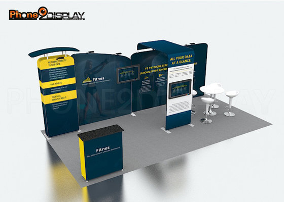 taille portative de tissu de tension de cabine de salon commercial d'affichage de 3x6m adaptée aux besoins du client