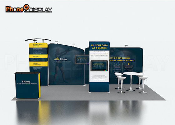taille portative de tissu de tension de cabine de salon commercial d'affichage de 3x6m adaptée aux besoins du client
