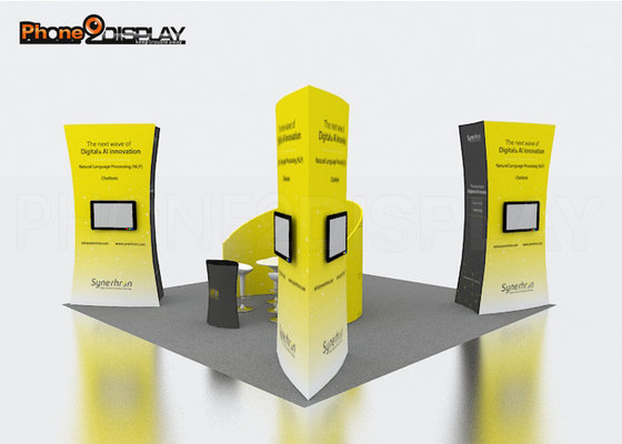 Cabine faite sur commande de salon commercial de tissu de tension avec l'impression de transfert de chaleur de CMYK