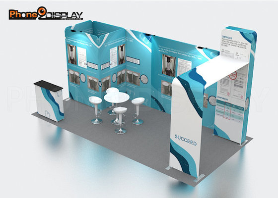 Cabine standard de conception d'exposition de cabine faite sur commande en aluminium portative de salon commercial