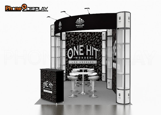 Stalle portative d'exposition de cabine durable du salon commercial 20x10 avec la tour en spirale