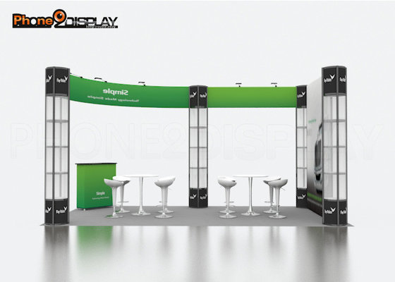 Cabine faite sur commande de tissu de tension/cabine en aluminium de Portable de salon commercial d'affichage