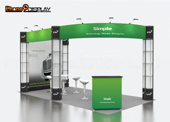 Cabine faite sur commande de tissu de tension/cabine en aluminium de Portable de salon commercial d'affichage
