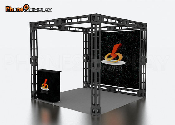 Cabine en aluminium faite sur commande de salon commercial de botte avec le matériel de tissu de la tension 340G